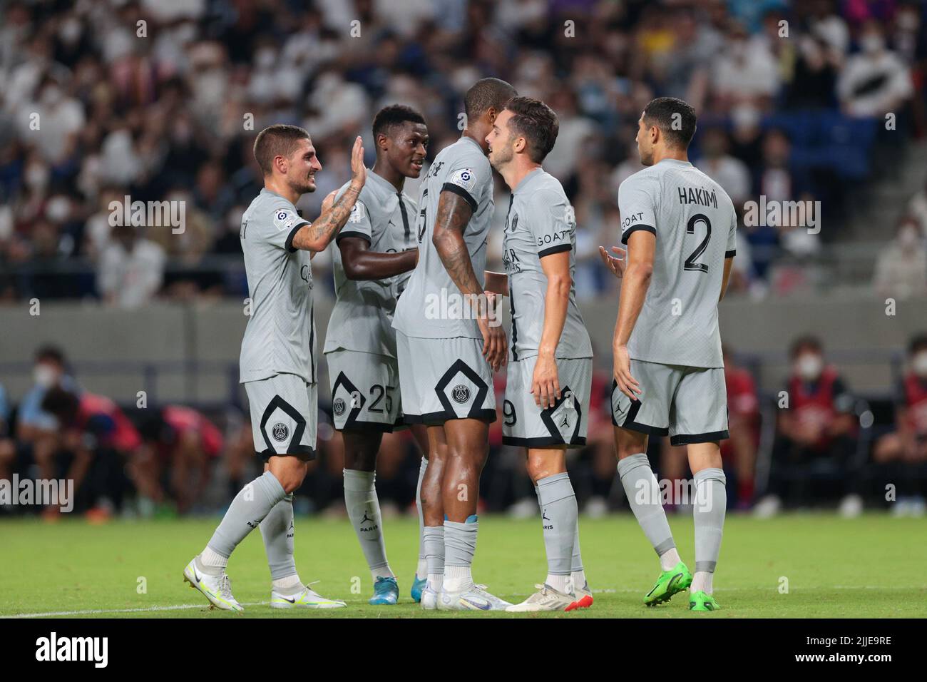 Osaka, Japan. 25th July, 2022. Paris Saint-Germain team group (PSG ...