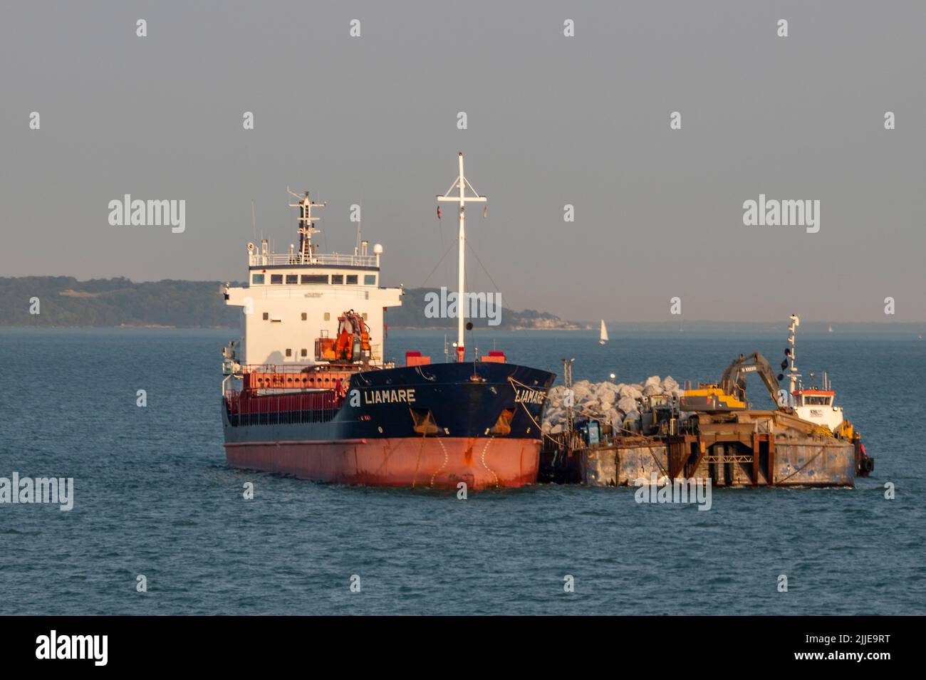 liamare general cargo ship in the solent off portsmouth uk, dutch cargo ...