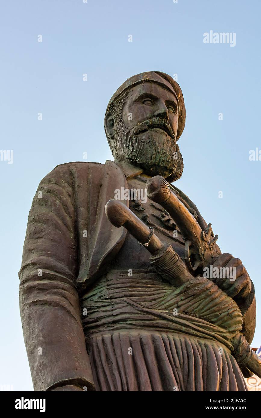 anaghnostis mantakas staue in chania, greece, crete island, culture of ...