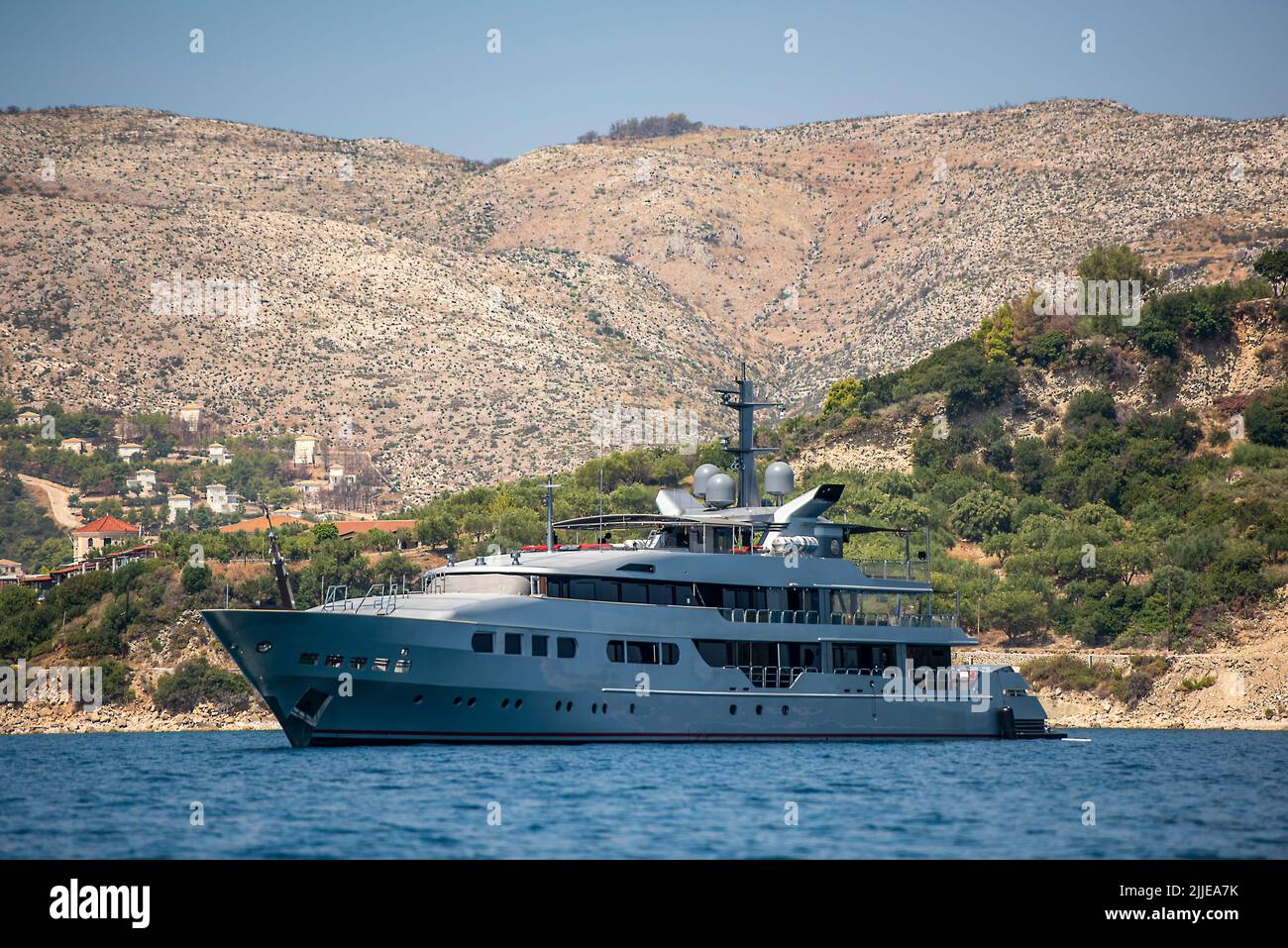 luxury motor yacht, millionaires lifestyle, superyacht, greek anchorage ...