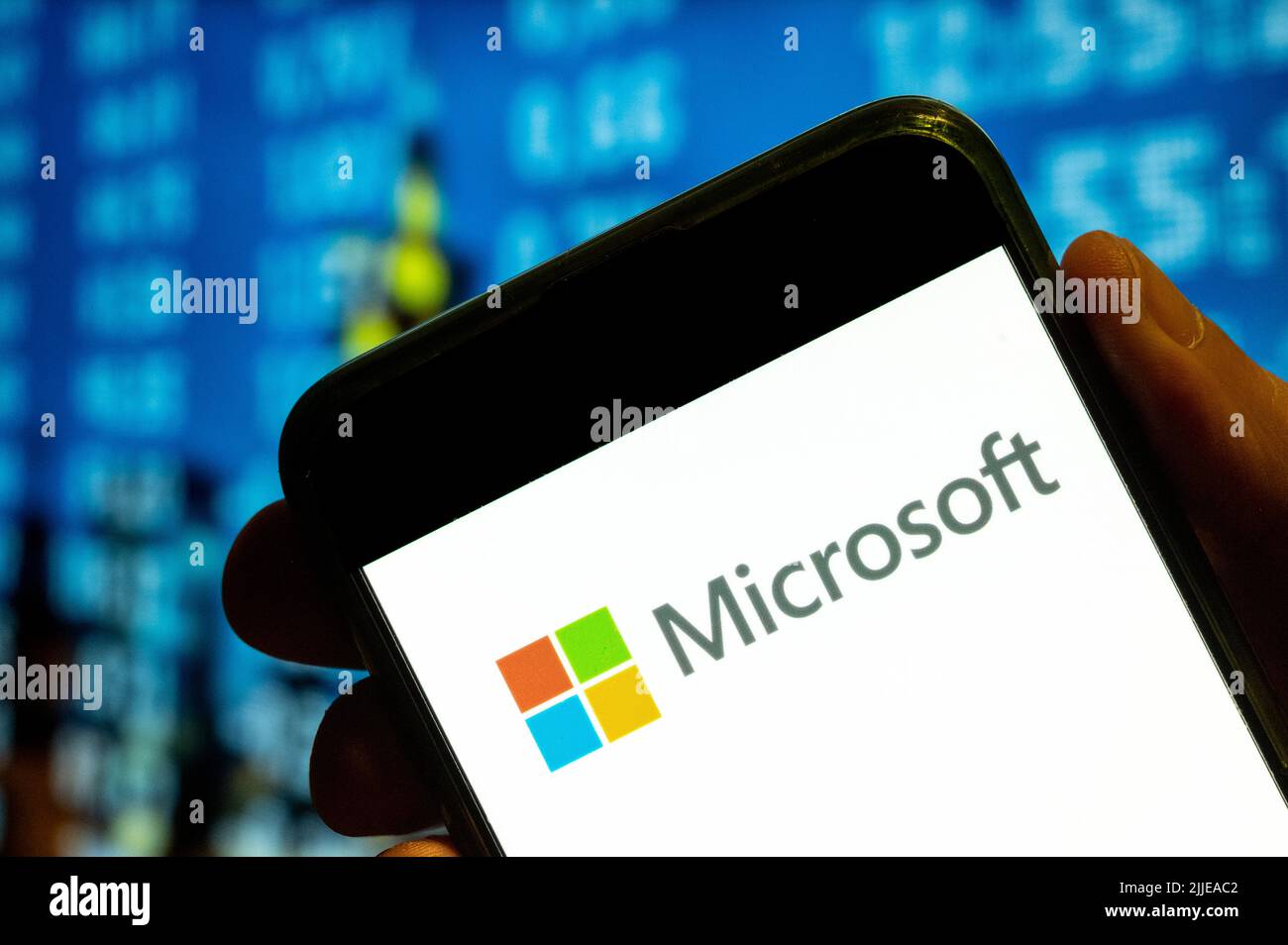 In this photo illustration, the American multinational technology ...