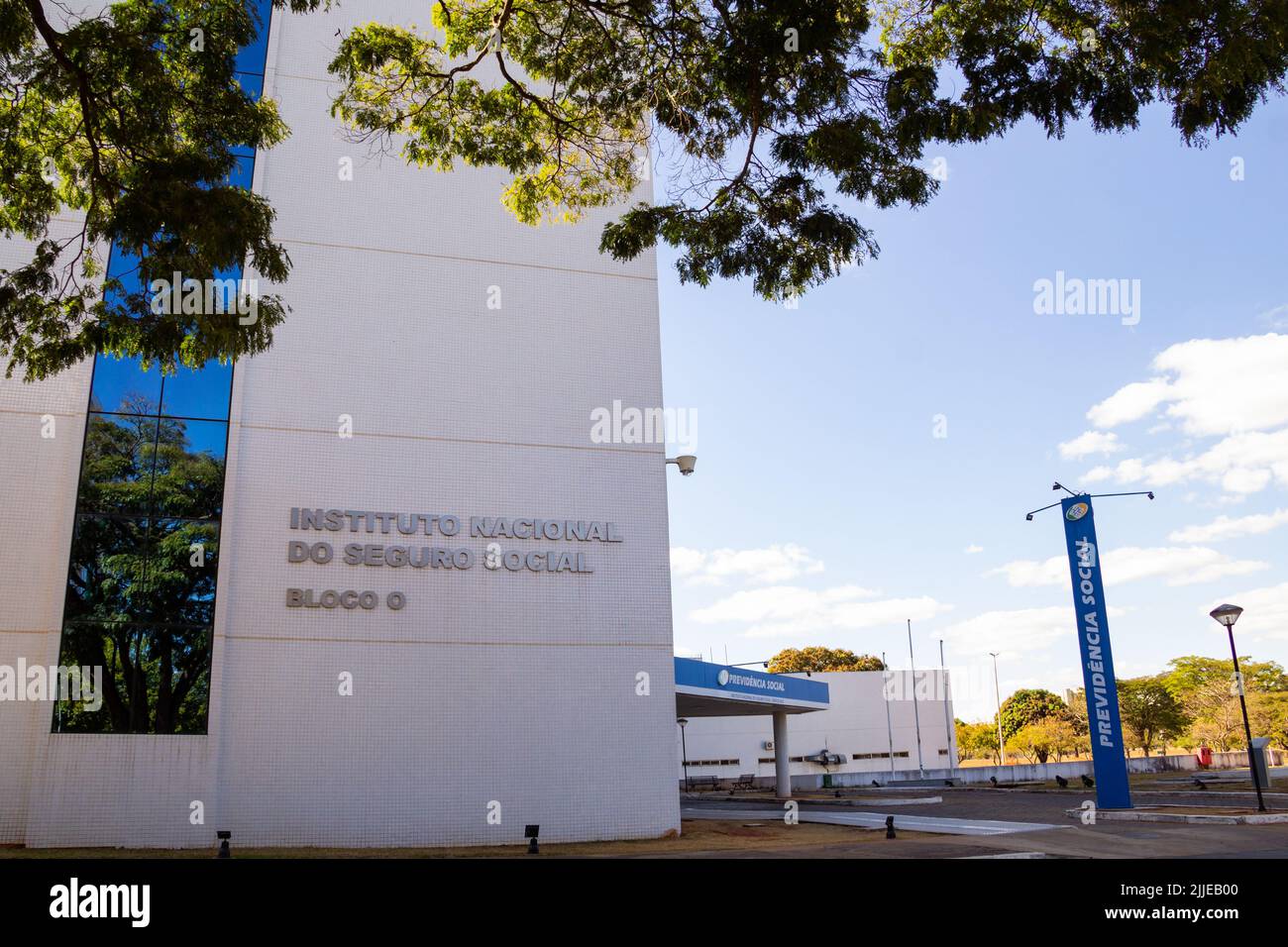 Brasília, Federal District, Brazil – July 23, 2022: Facade of the INSS ...