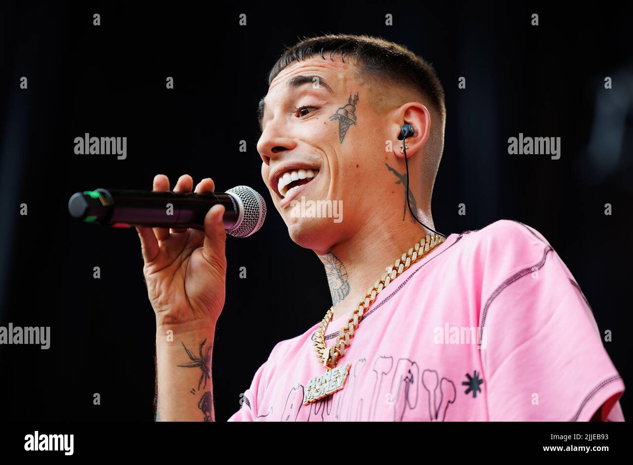 BARCELONA - JUL 15: Kaydy Cain (trap musician) performs in concert at ...