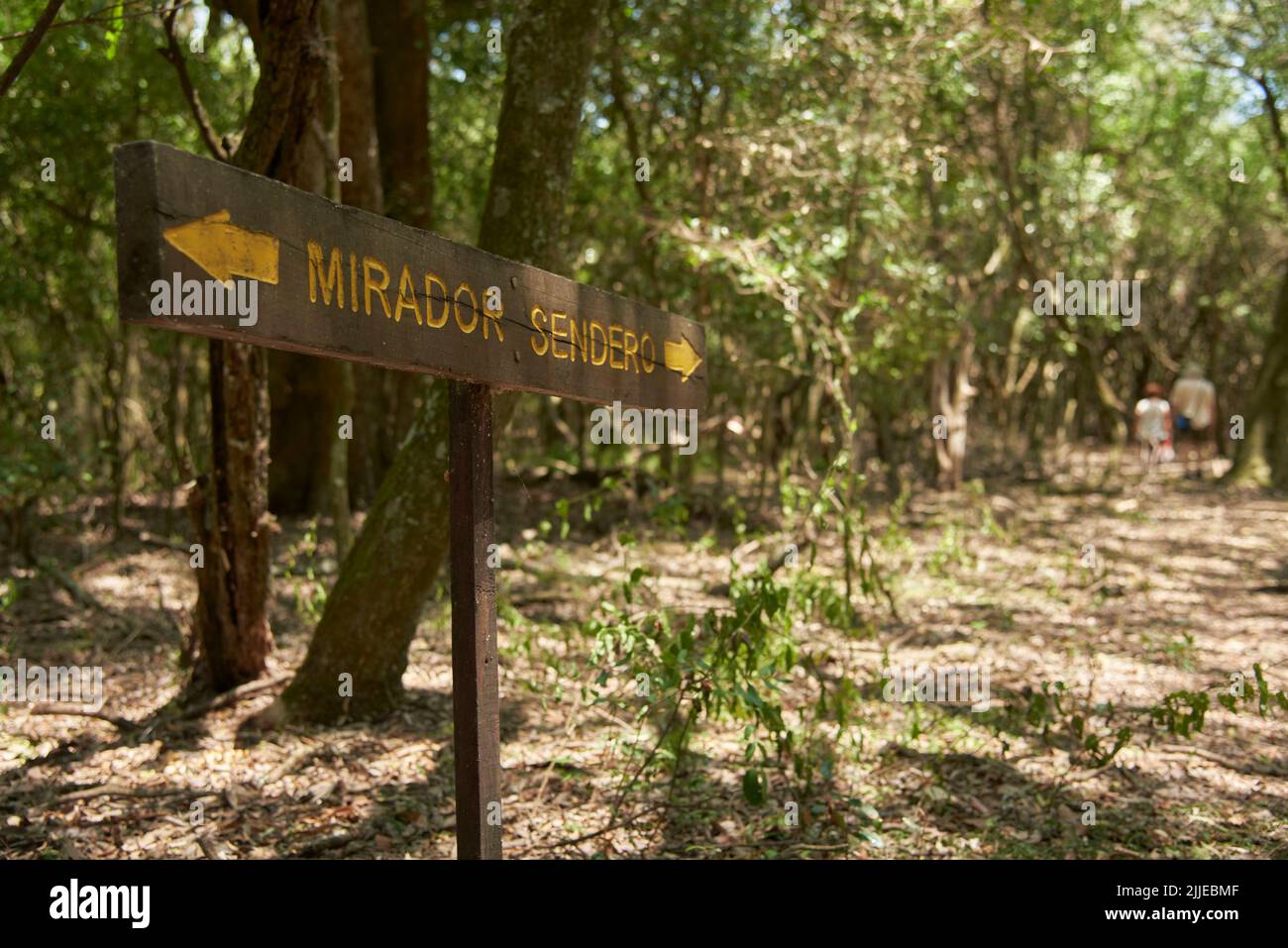 Signposting of the ecological trails in El Palmar National Park, Entre ...