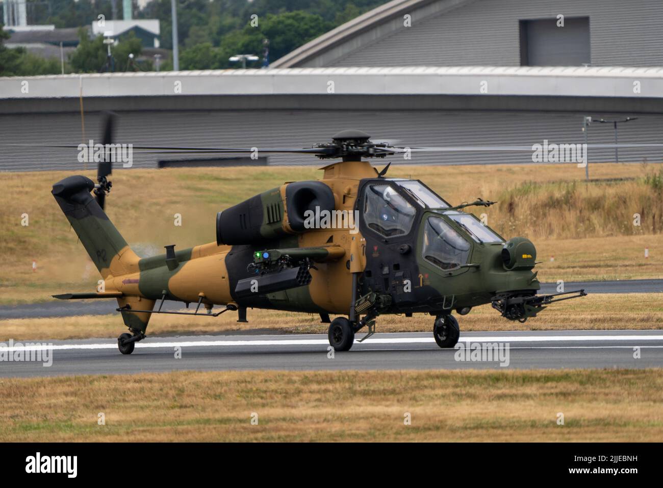 TAI/AgustaWestland T129 ATAK Helicopter Farnborough Airshow 2022 Stock Photo - Alamy
