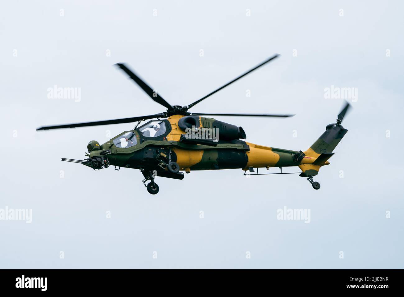 TAI/AgustaWestland T129 ATAK Helicopter Farnborough Airshow 2022 Stock Photo - Alamy