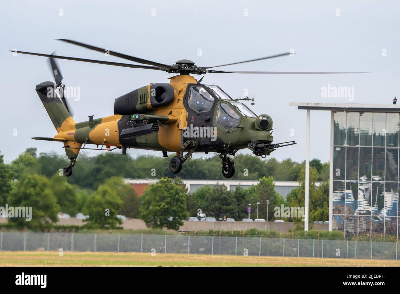 TAI/AgustaWestland T129 ATAK Helicopter Farnborough Airshow 2022 Stock Photo - Alamy