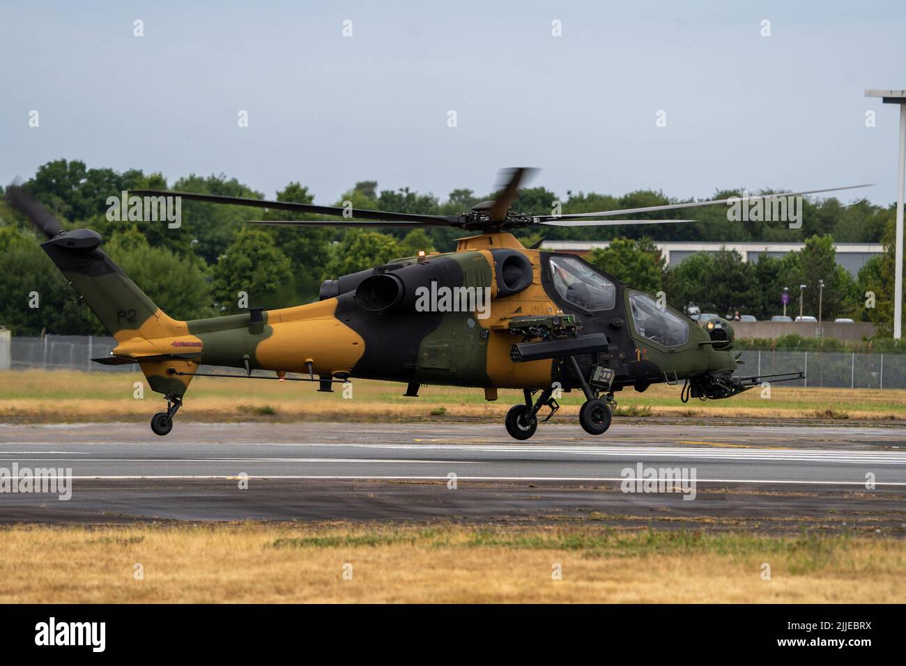TAI/AgustaWestland T129 ATAK Helicopter Farnborough Airshow 2022 Stock Photo - Alamy