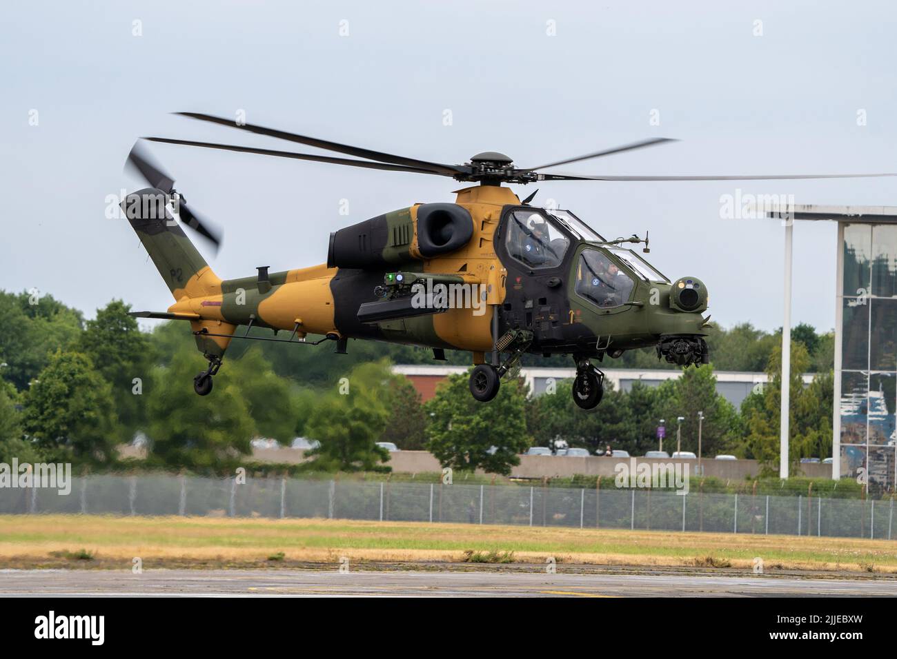 TAI/AgustaWestland T129 ATAK Helicopter Farnborough Airshow 2022 Stock Photo - Alamy