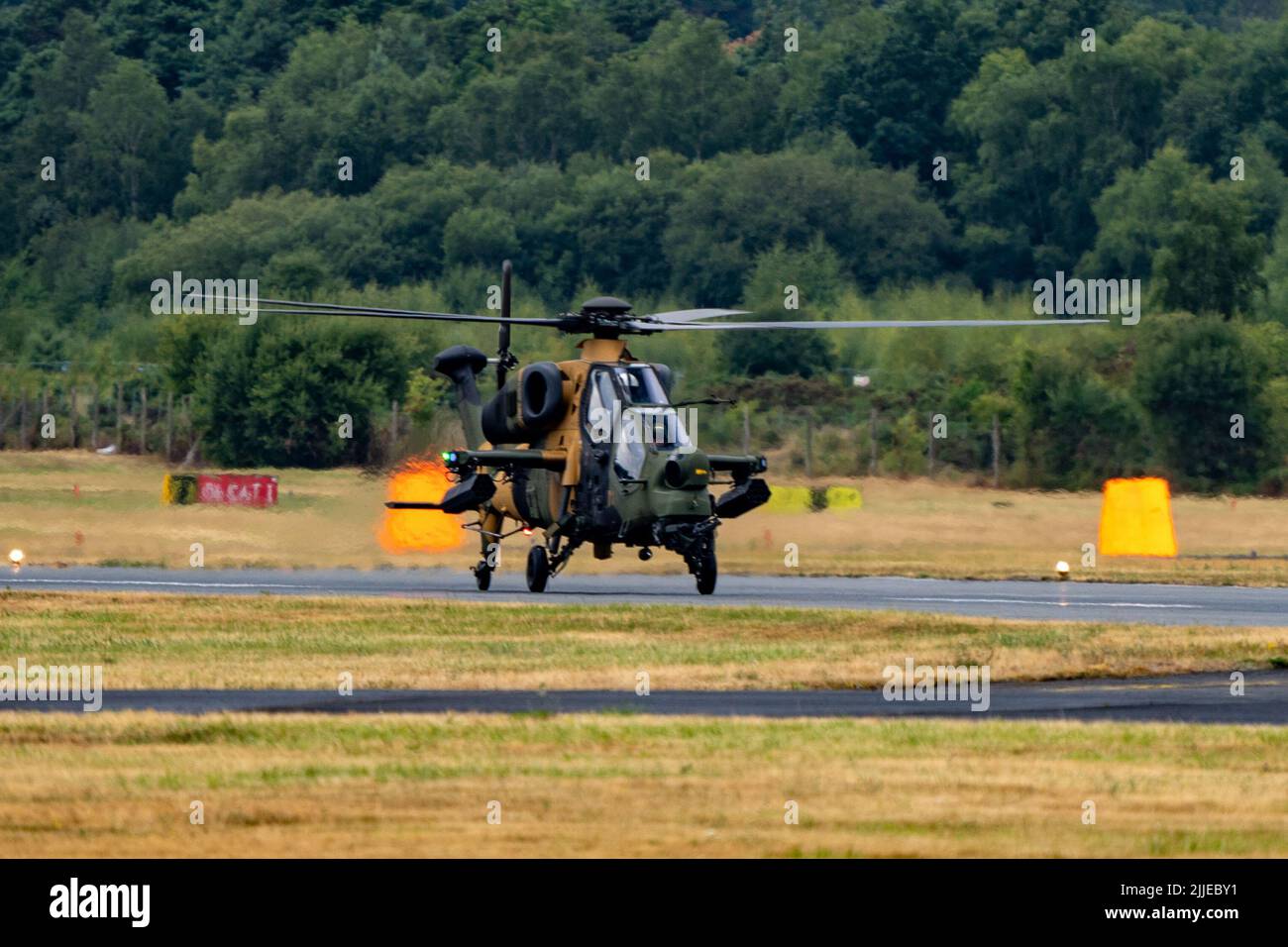 TAI/AgustaWestland T129 ATAK Helicopter Farnborough Airshow 2022 Stock Photo - Alamy