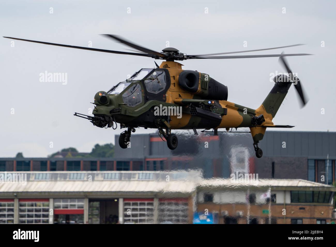 TAI/AgustaWestland T129 ATAK Helicopter Farnborough Airshow 2022 Stock Photo - Alamy