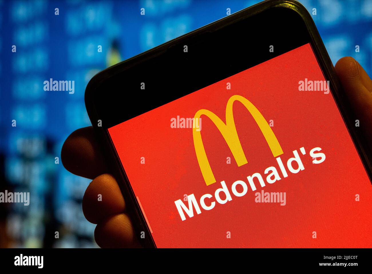 In this photo illustration, the American fast-food hamburger restaurant ...