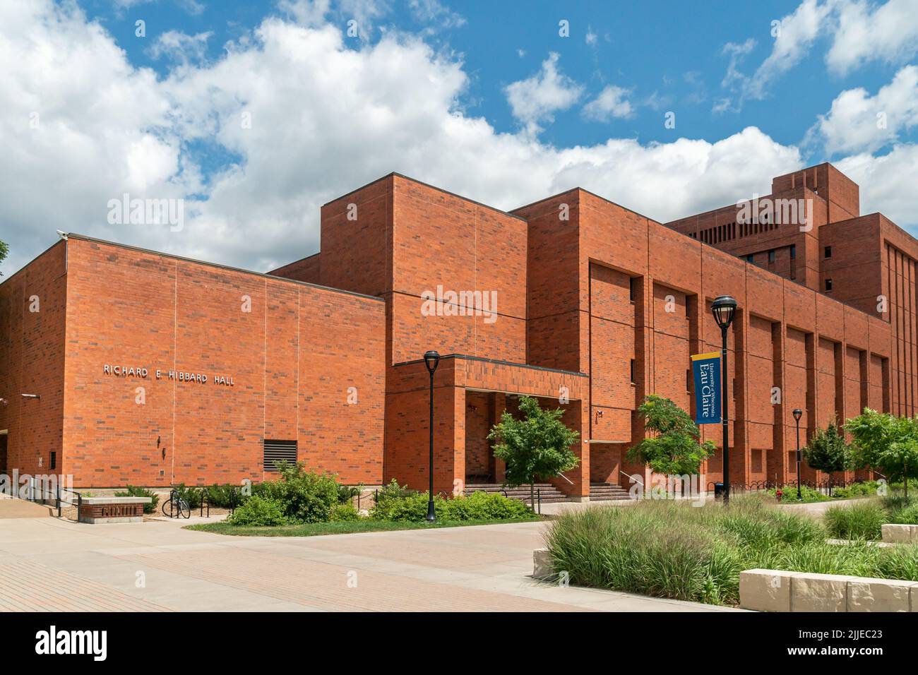 EAU CLAIRE, WI, USA - JULY 24, 2022: Richard E. Hibbard Hall at the ...
