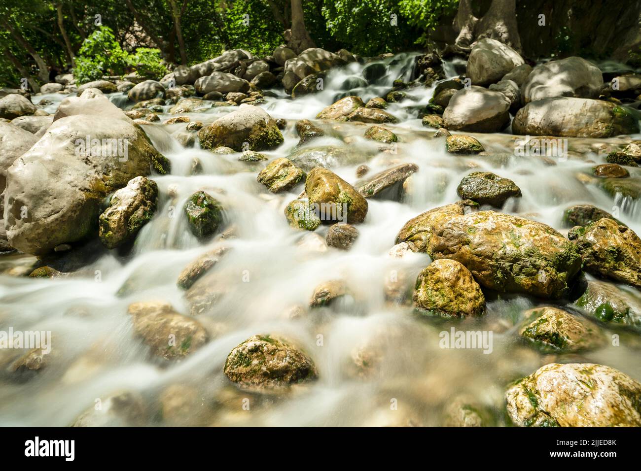 Long exposure photo of spilling spring water in Saklikent canyon ...