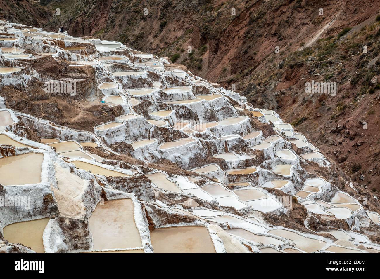 Salt pans, Salineras de Maras salt mines, Cusco, Peru Stock Photo - Alamy