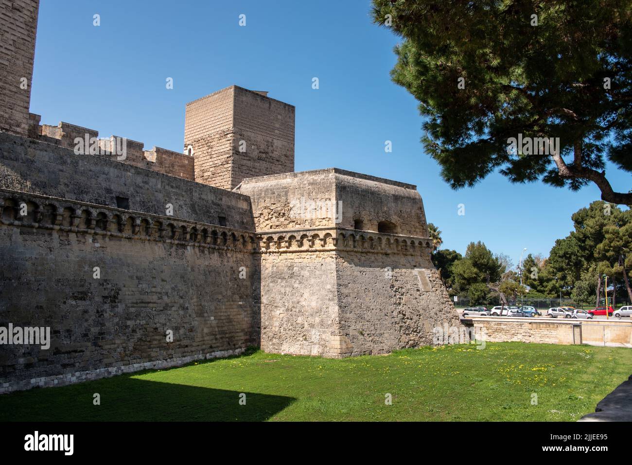 Medieval Swebian castle in downtown Bari, Southern Italy Stock Photo ...