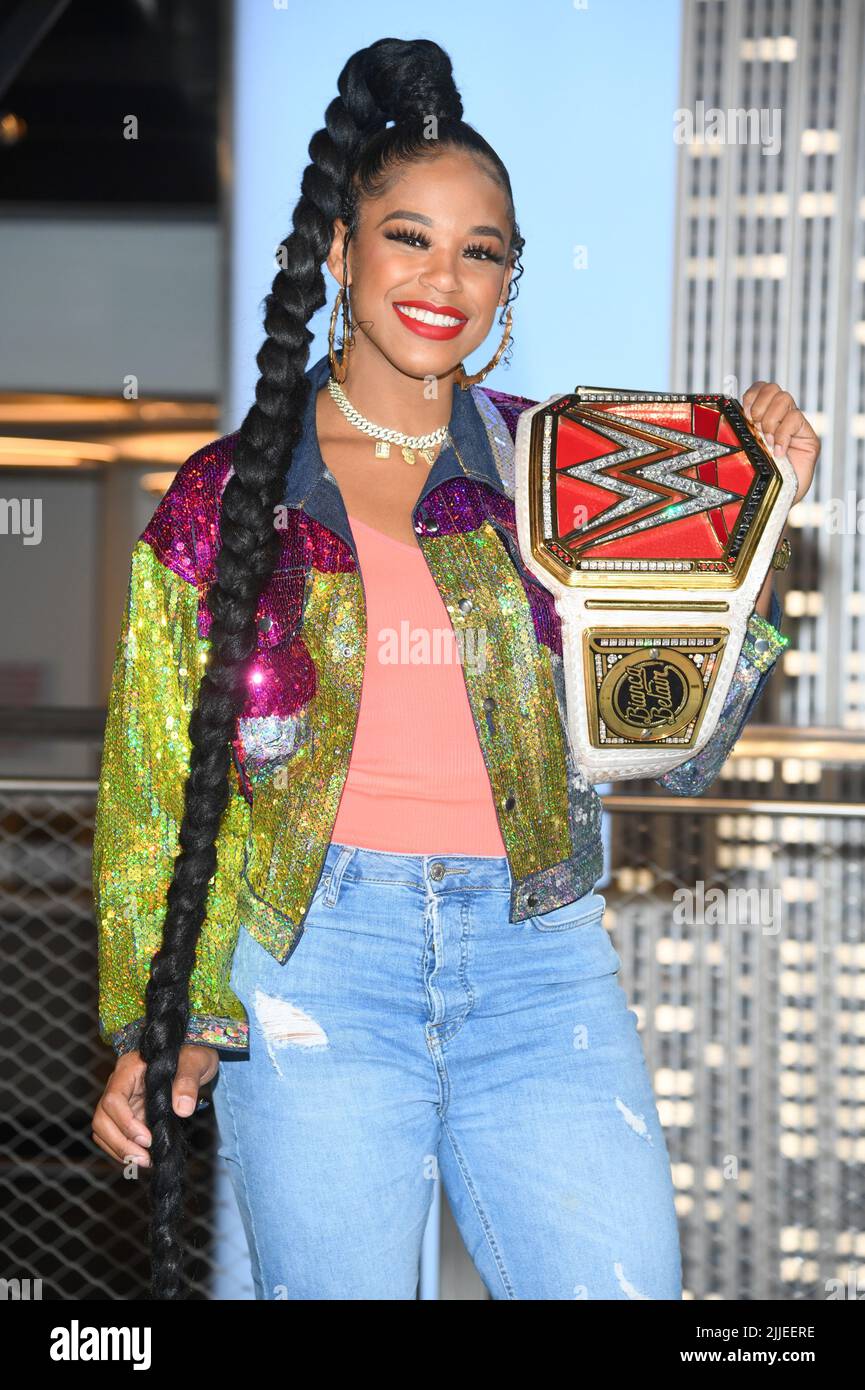 New York, US, July 25, 2022. WWE Professional Wrestler Bianca Belair ...