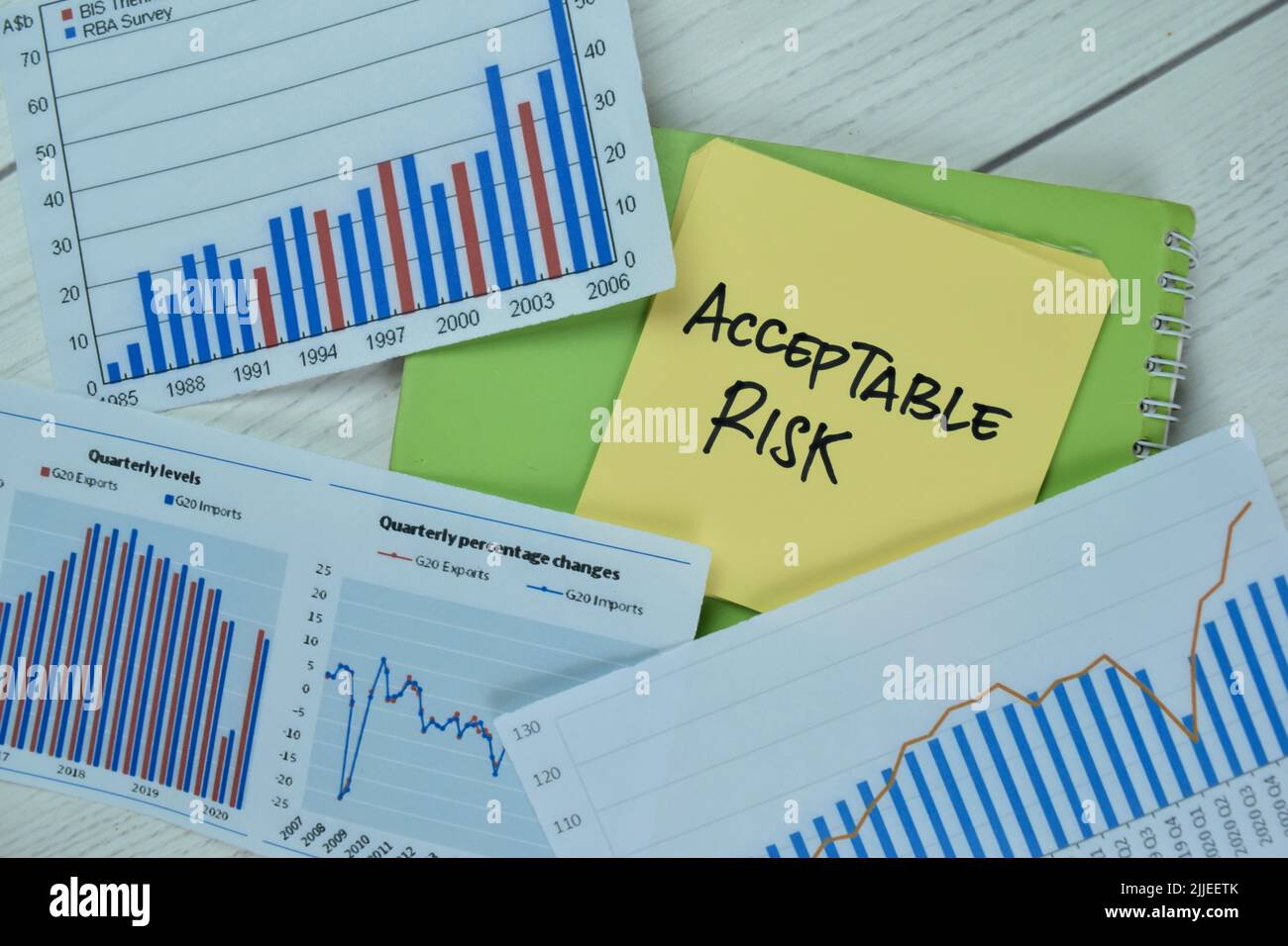 Concept of Acceptable Risk write on sticky notes isolated on Wooden ...