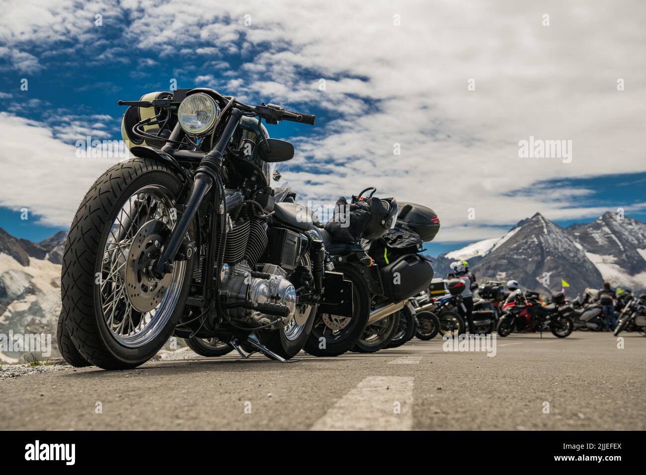 Motorcycles Mountain Riding. Cruiser Motorcycle and Other Machines ...