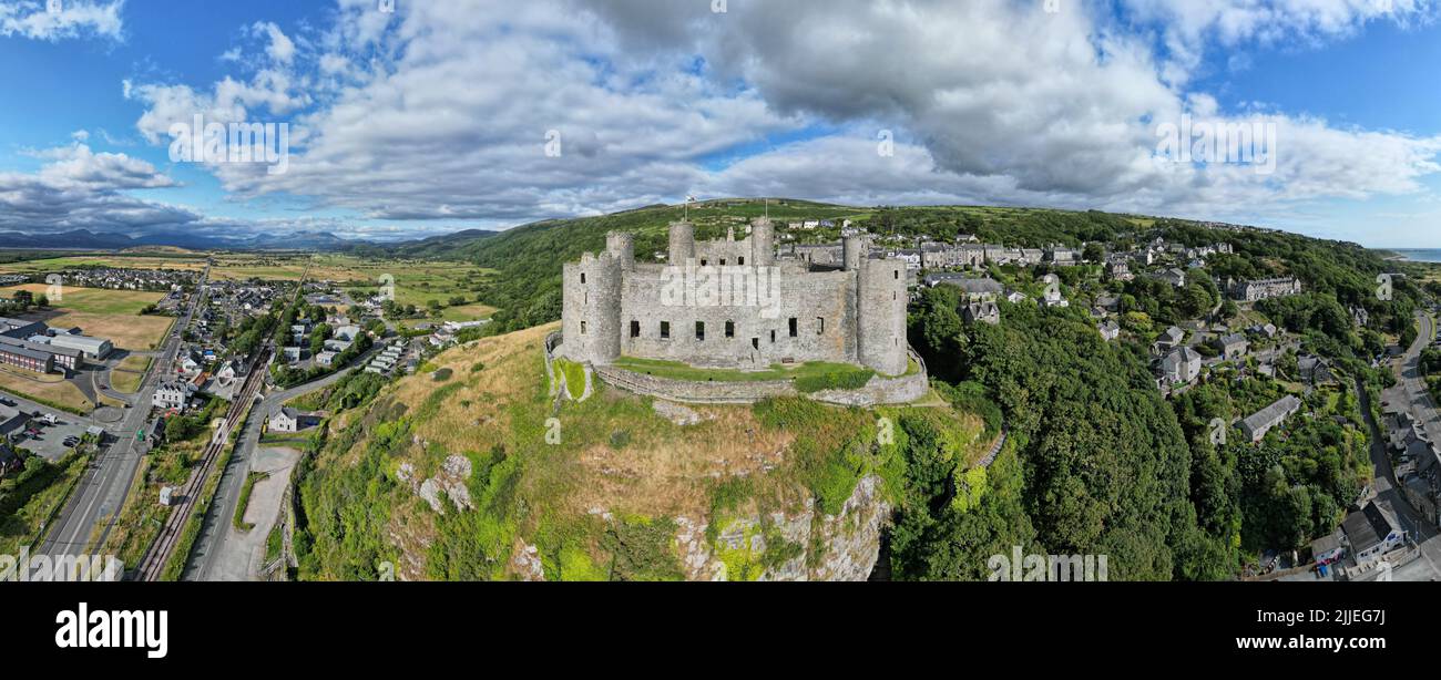 The famous Harlech Castle in Wales Stock Photo - Alamy
