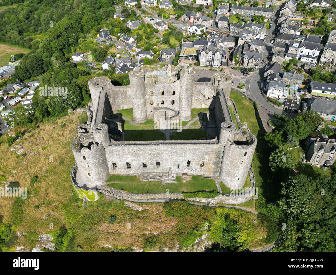 The famous Harlech Castle in Wales Stock Photo - Alamy