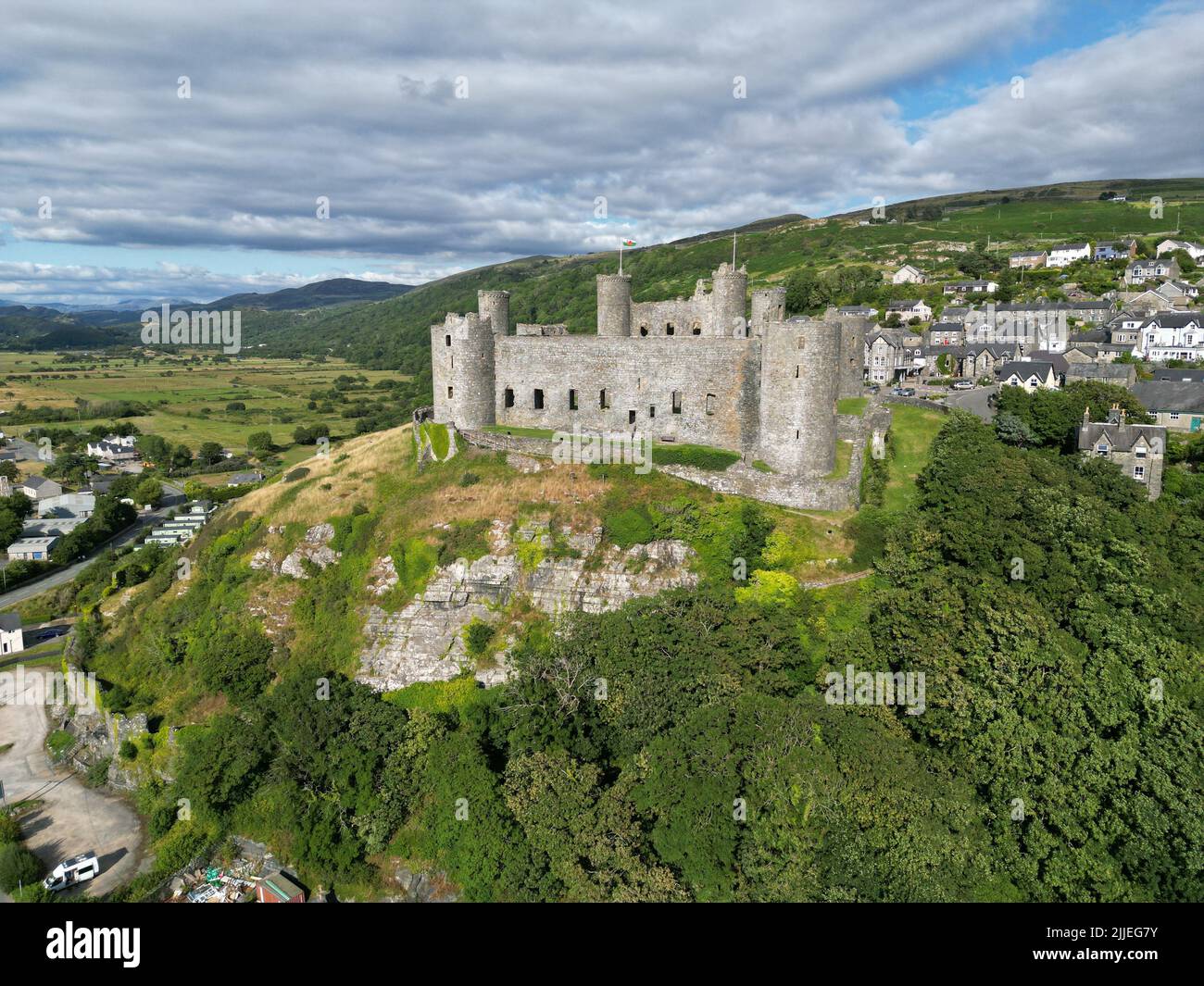 The famous Harlech Castle in Wales Stock Photo - Alamy