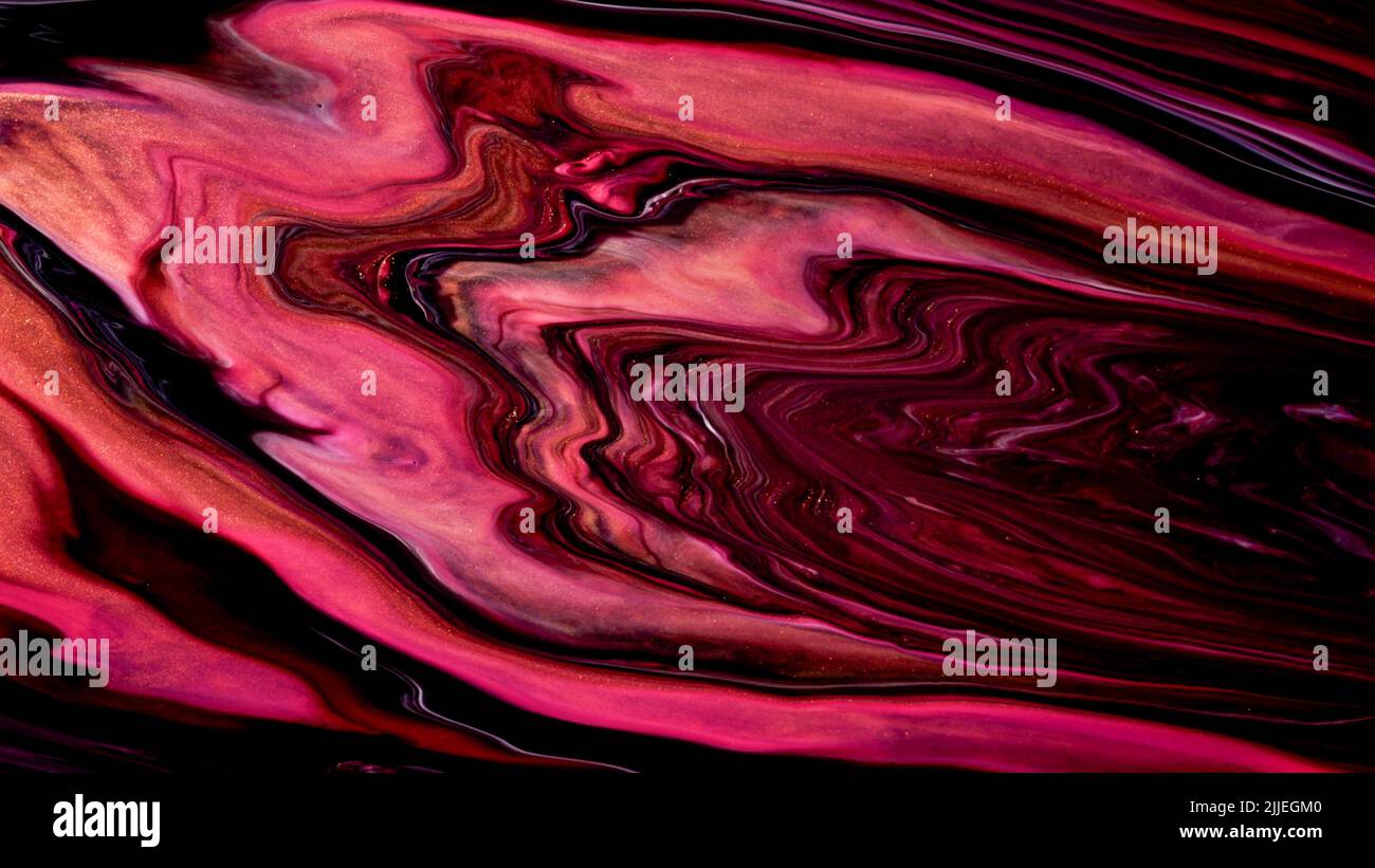an abstract acryl texture with red color waves splash and swirl. Fluid ...