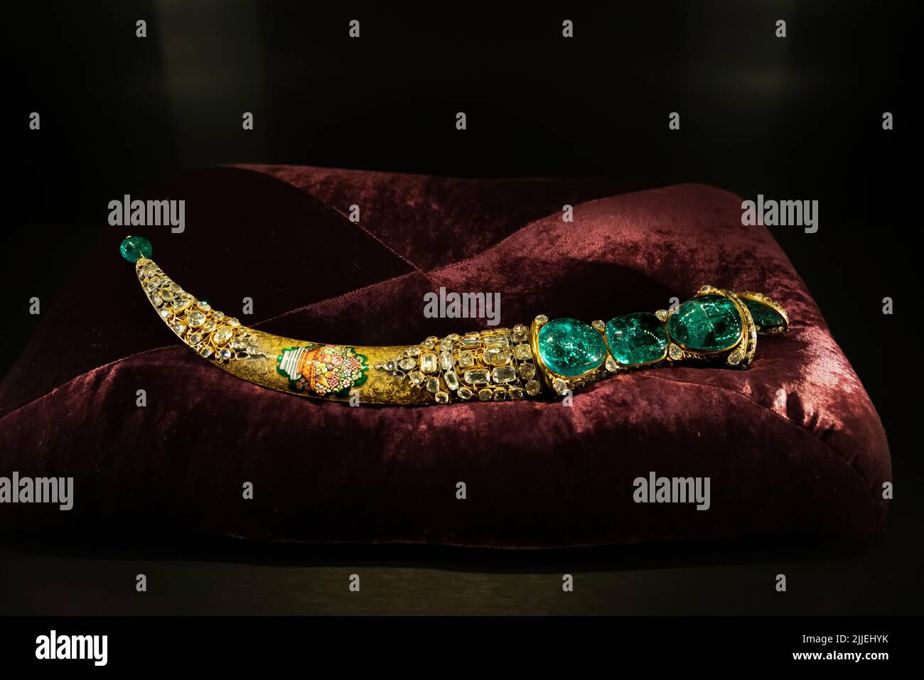 Istanbul, Turkey - June 18 2022: The Topkapi Dagger is an emerald ...