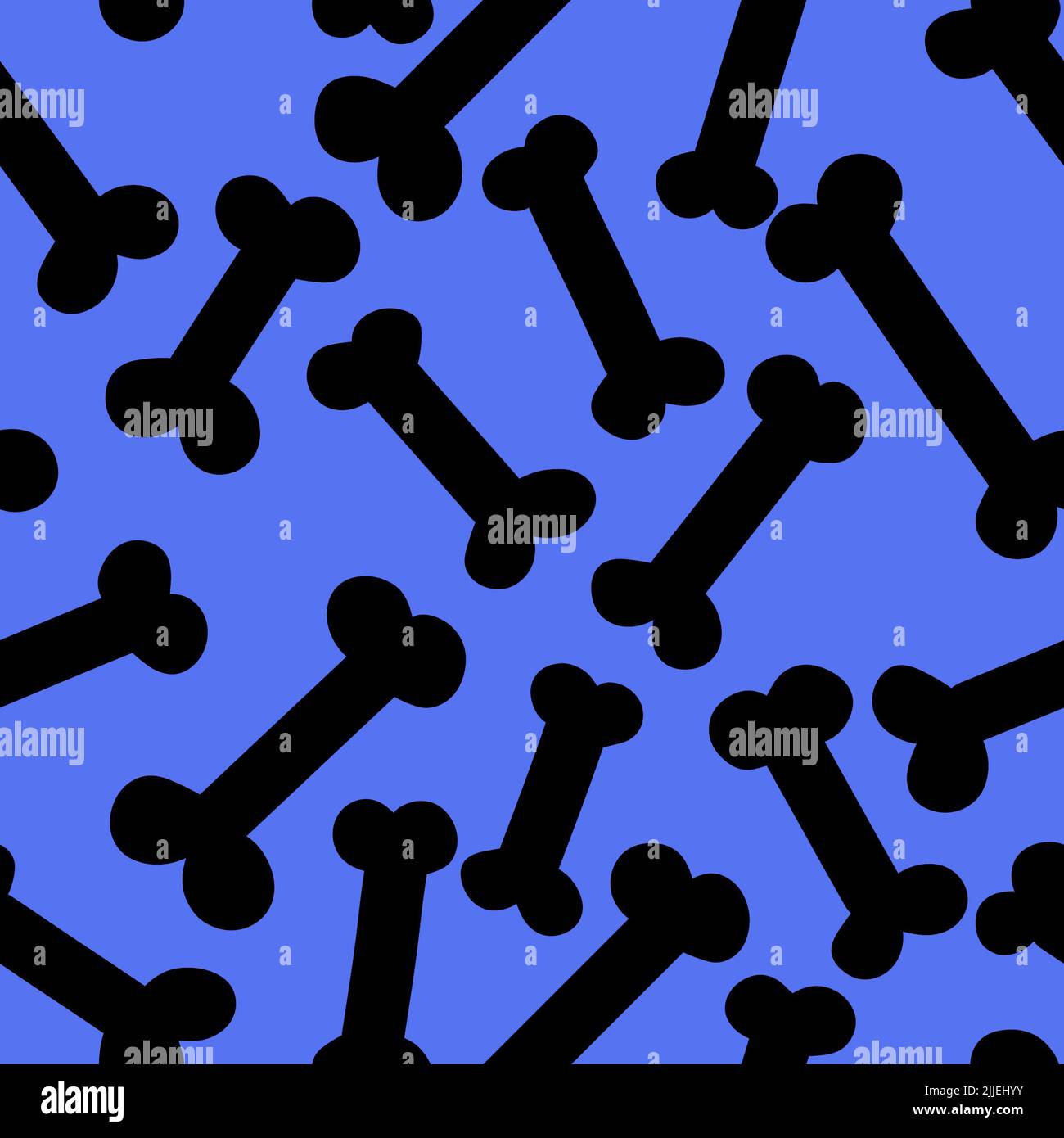 Halloween cartoon seamless bones pattern for kids and dogs and wrapping ...