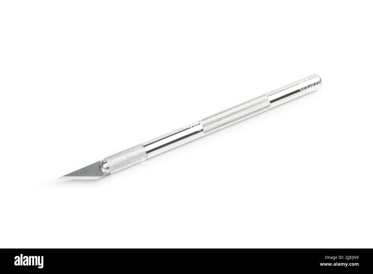 A precision metal cutter isolated on a white background with copy space ...