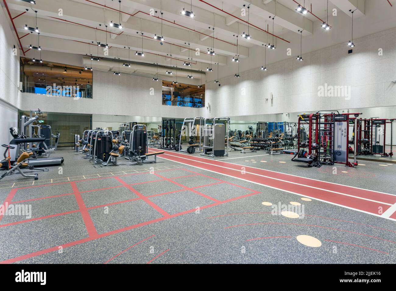 Bangkok, Thailand - May 02, 2017: Interior of The Atrium Club fitness ...