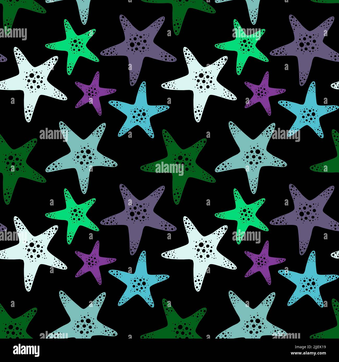 Summer ocean seamless sea star pattern for clothes print and ...