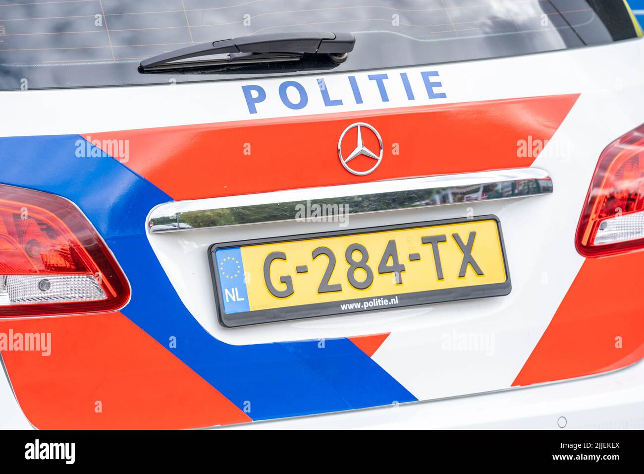 Patrol car of the Dutch Police Politie Stock Photo - Alamy
