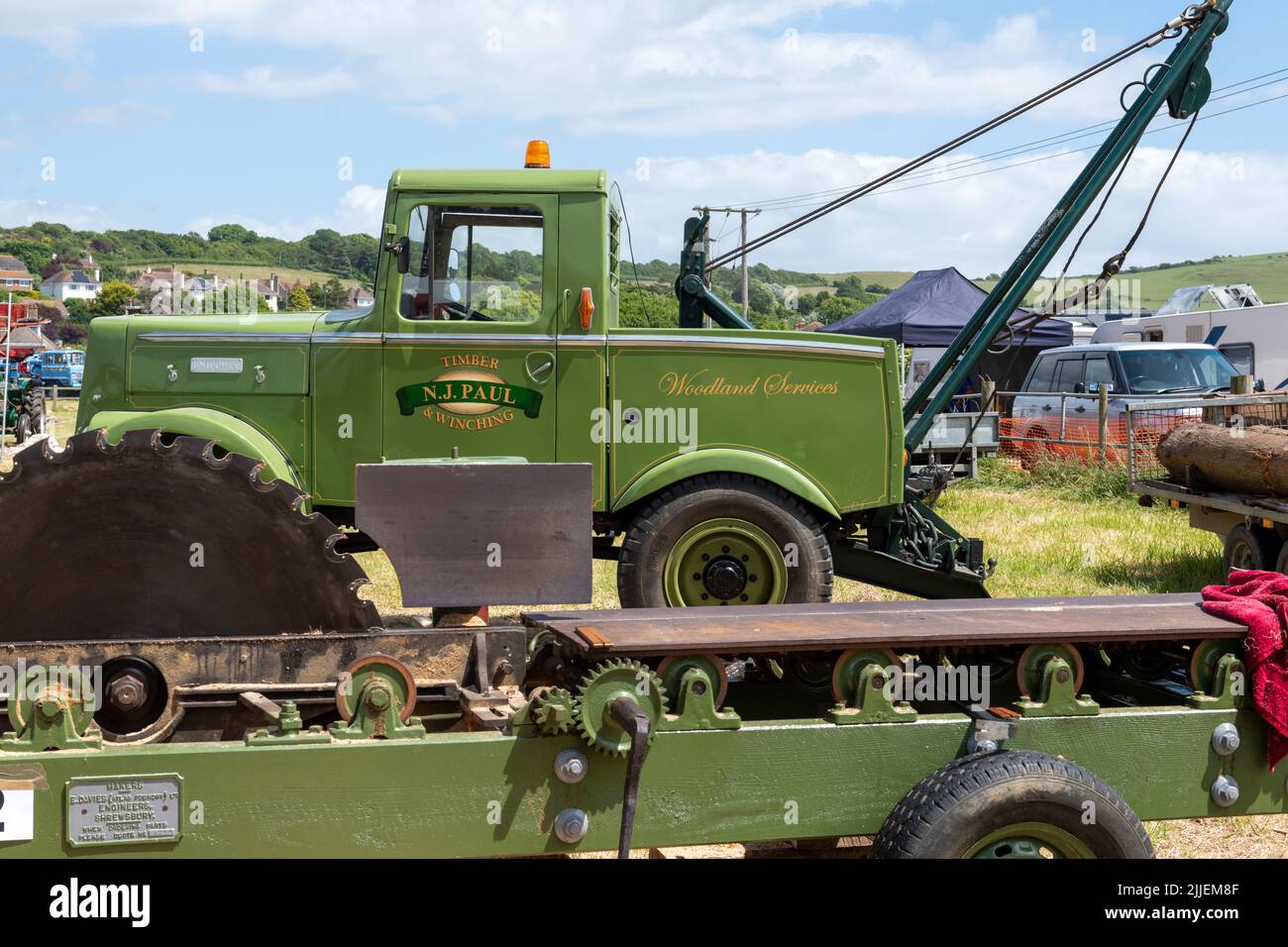 West Bay.Dorset.United Kingdom.June 12th 2022.A restored Unipower ...