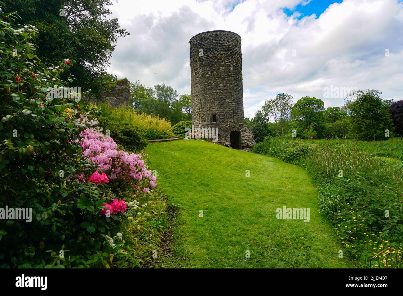 Blarney, Co. Cork, Ireland: The Keepers Watch Tower and flower garden ...