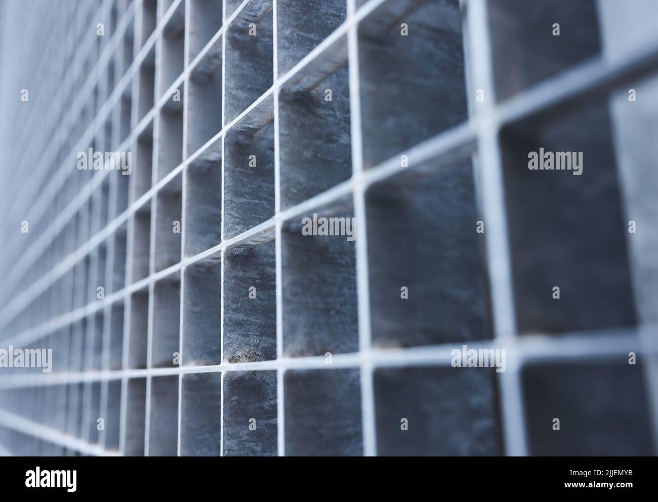 detail of a metallic surface with rectangular cells Stock Photo - Alamy