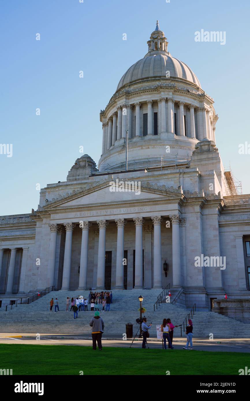OLYMPIA, WA -2 OCT 2021- View of the Washington State Capitol ...