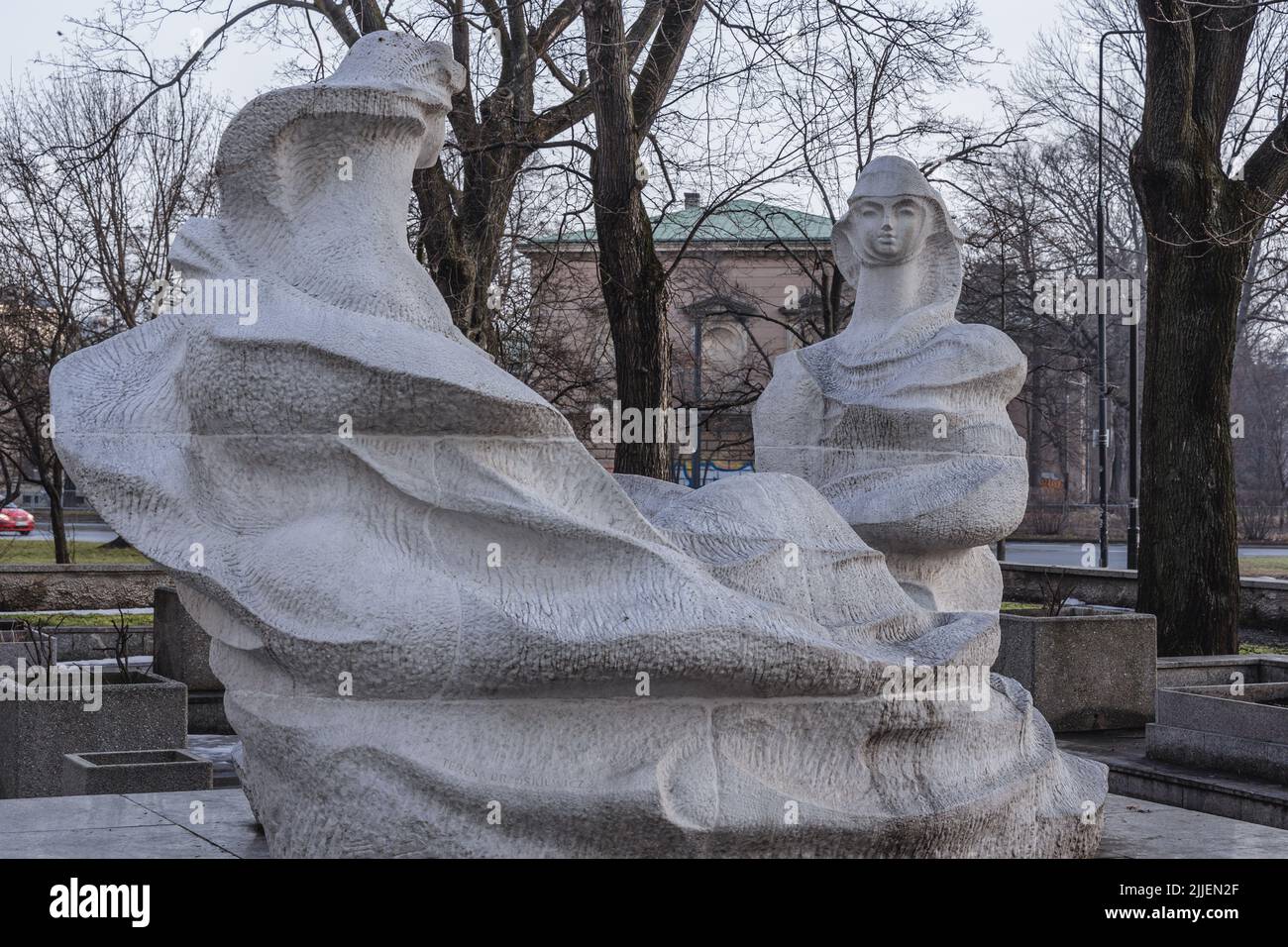 The Vistula and the Volga sculpted by Teresa Brzoskiewicz in 1985 on ...