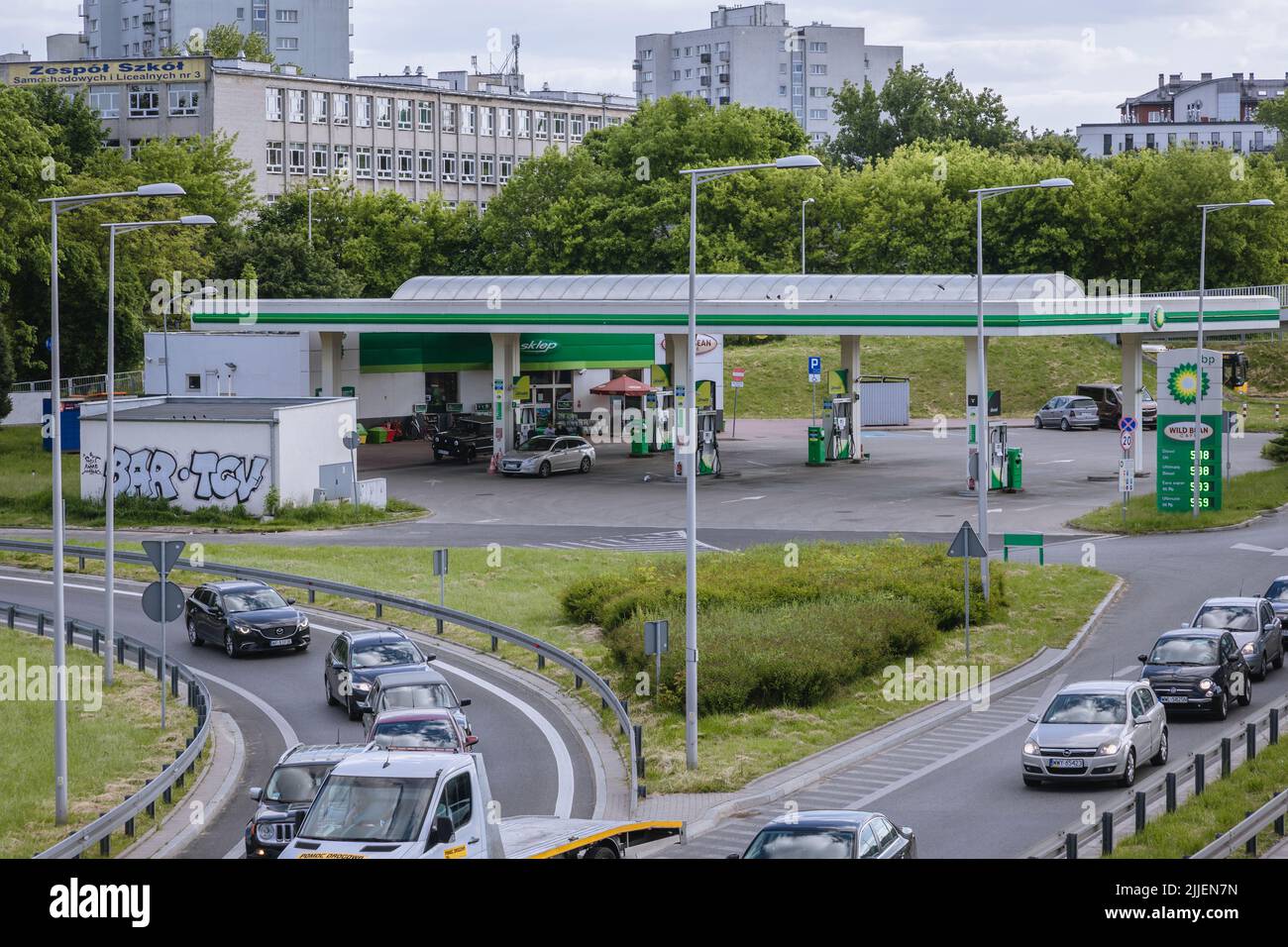 BP gas station in Warsaw, capital of Poland Stock Photo - Alamy