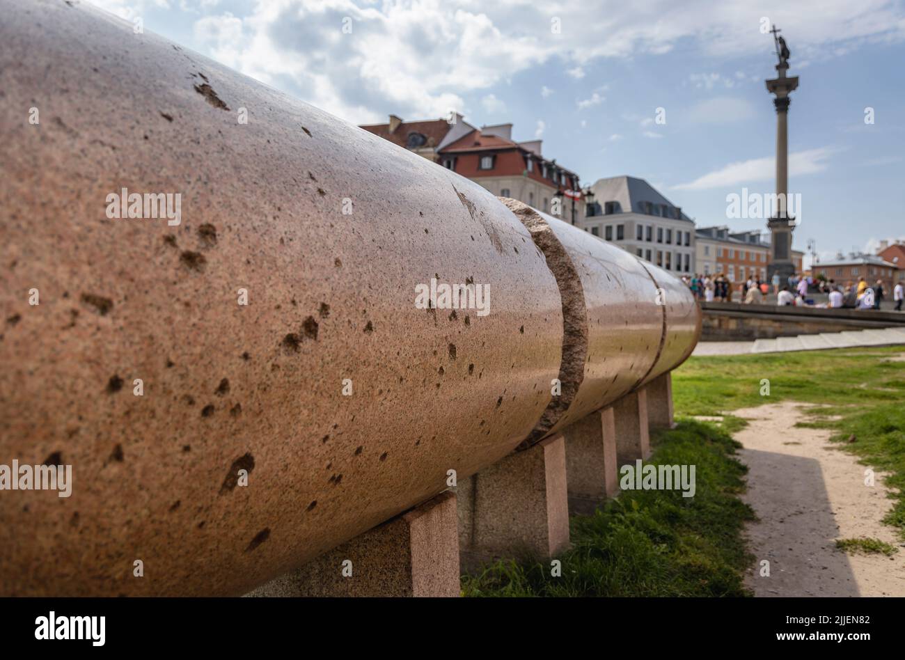 Remains of Warsaw Uprasing, destroyed Column of King Sigismund III Vasa ...