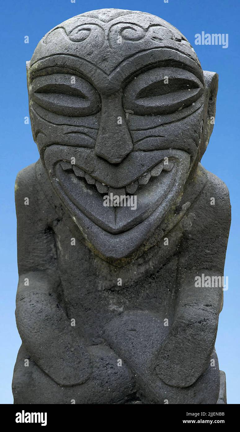 tiki statue of Bora Bora, French Polynesia Stock Photo - Alamy