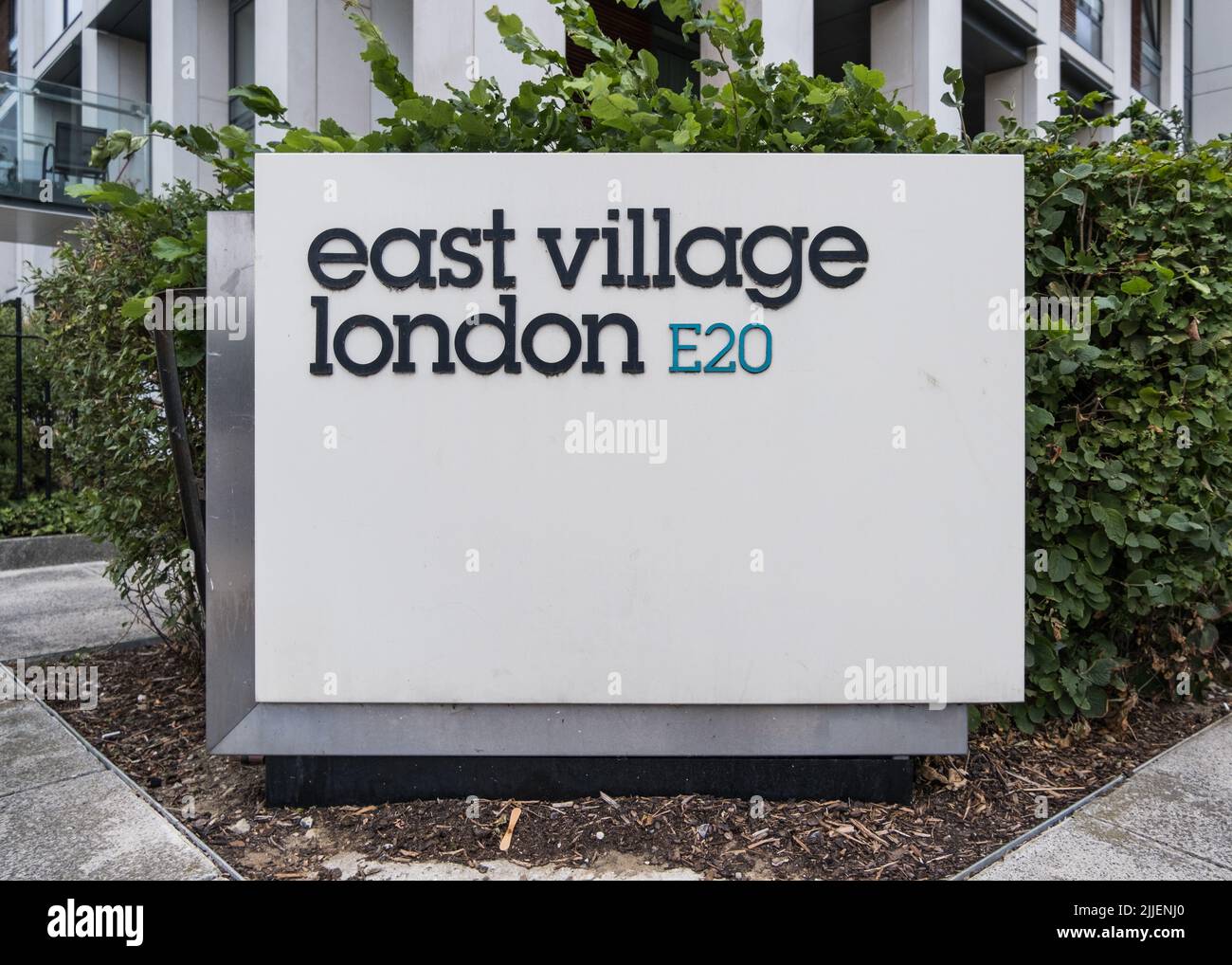 East Village London E20 street sign, in the former 2012 Athletes ...