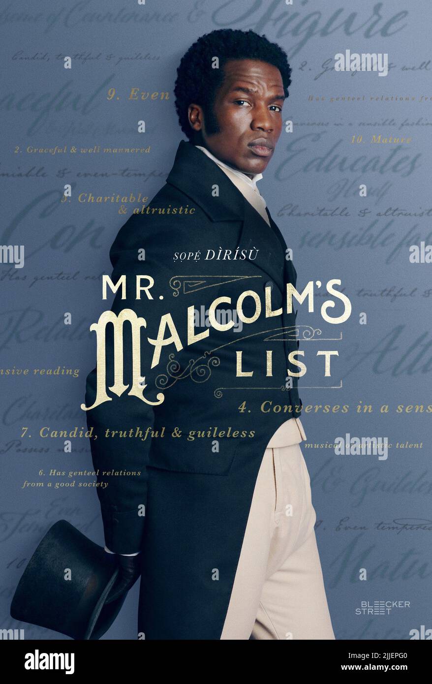 MR. MALCOLM'S LIST, US character poster, Sope Dirisu, 2022. © Bleecker ...