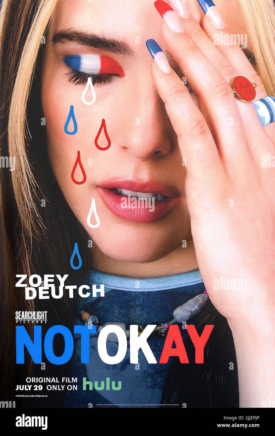 NOT OKAY, US poster, Zoey Deutch, 2022. © Searchlight Pictures ...