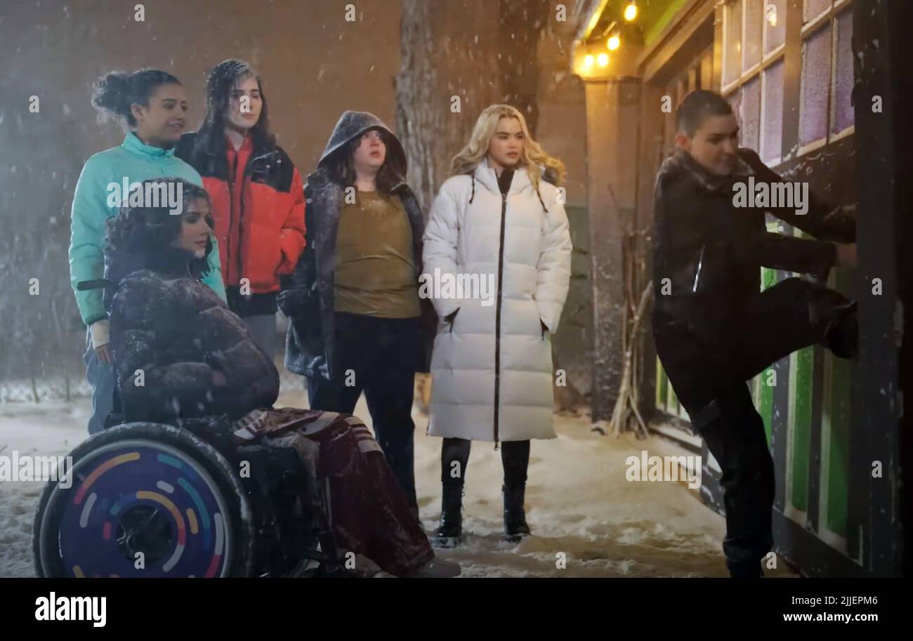 1UP, (aka ONE UP), from left: Lolita Milena (in wheelchair), Madison ...