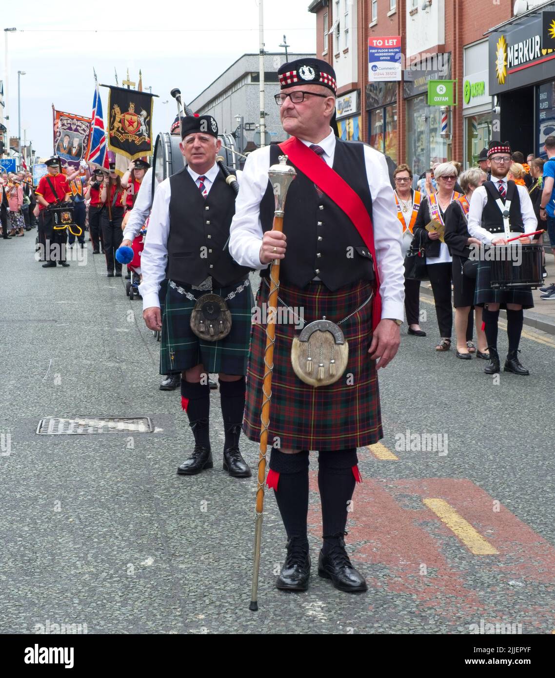 Orange Day Parade !2th July Parade leader waits to set off Stock Photo ...