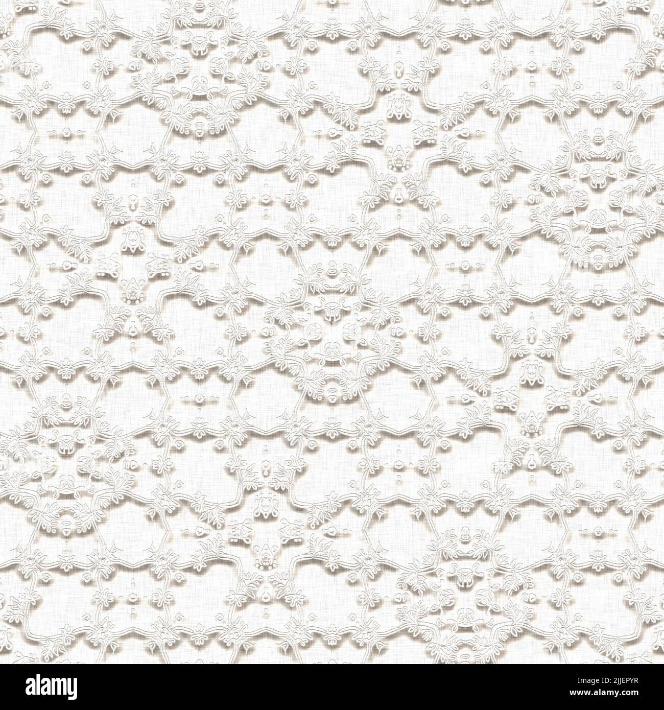 White on White linen lace effect background. Minimal stylish wedding ...