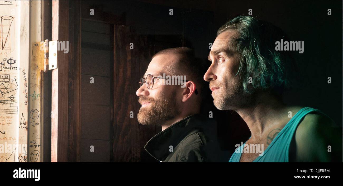 SOMETHING IN THE DIRT, from left: Aaron Moorhead, Justin Benson, 2022 ...