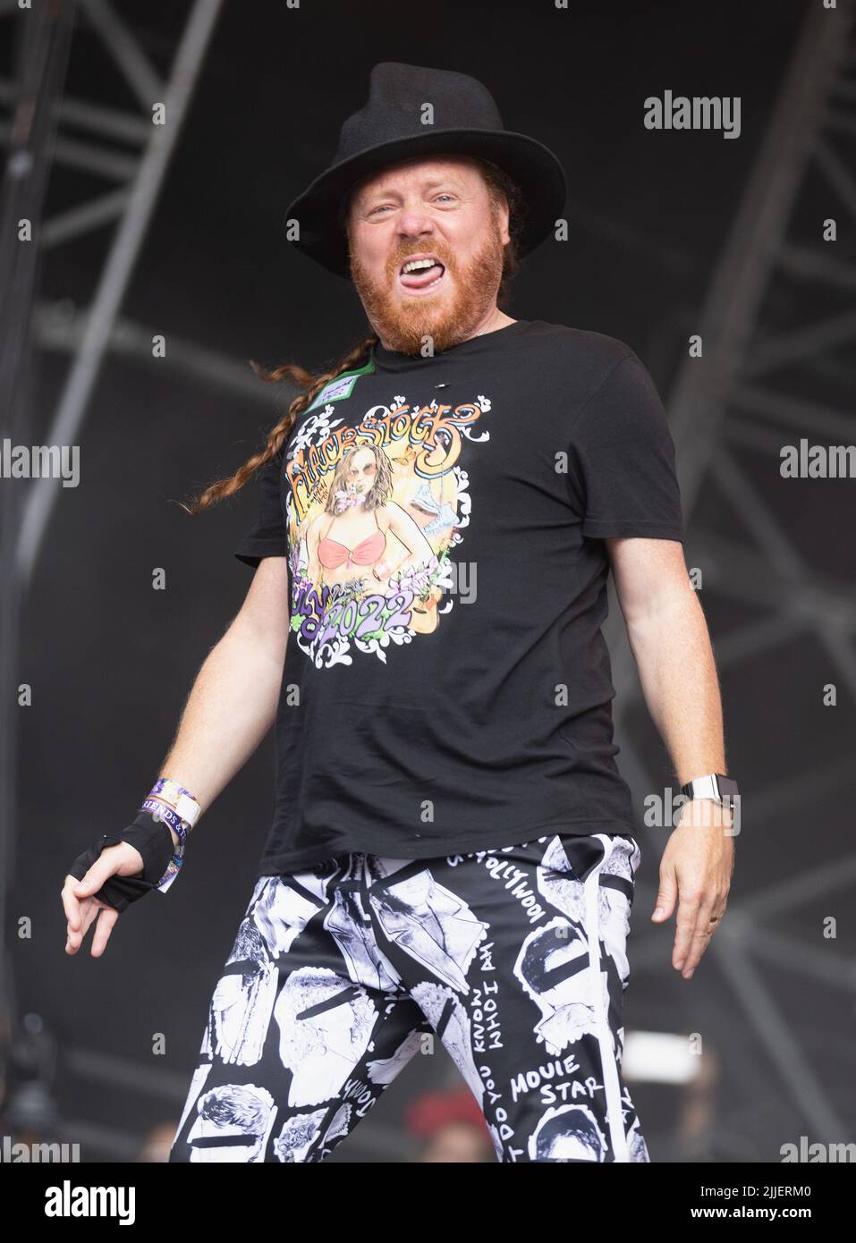 Keith Lemon, aka Leigh Francis, during the Flackstock festival in ...