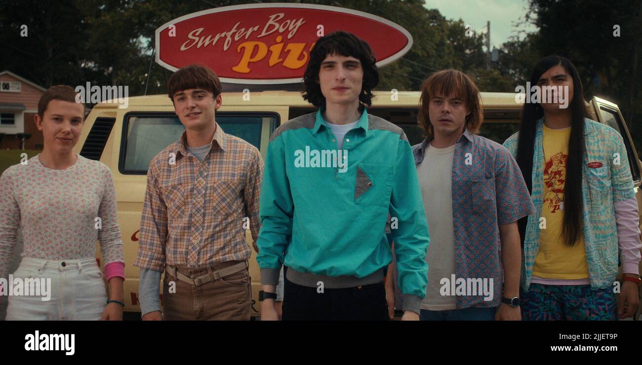 STRANGER THINGS, from left: Millie Bobby Brown, Noah Schnapp, Finn ...